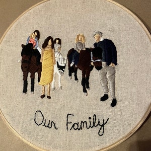 Embroidered Family Portrait - Etsy