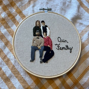 Embroidered Family Portrait - Etsy