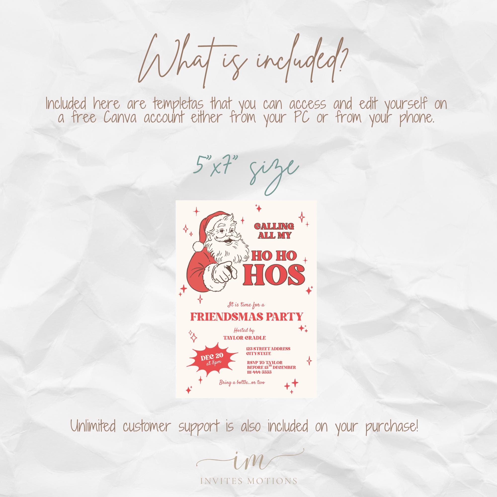 Retro Christmas Party Invitation, Friends Christmas Party Invite ...