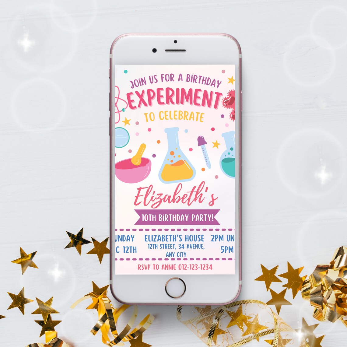 Mad Science Birthday Invitation, Editable Scientist Party, Lab ...
