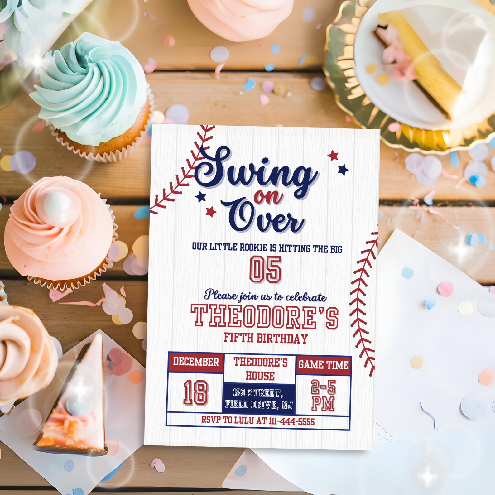 Baseball Birthday Invitation Baseball Game Invite Printable Template ...