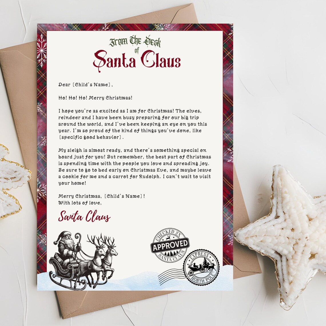 Editable Santa Letter, Letter From Santa Claus, From the Desk of Santa ...