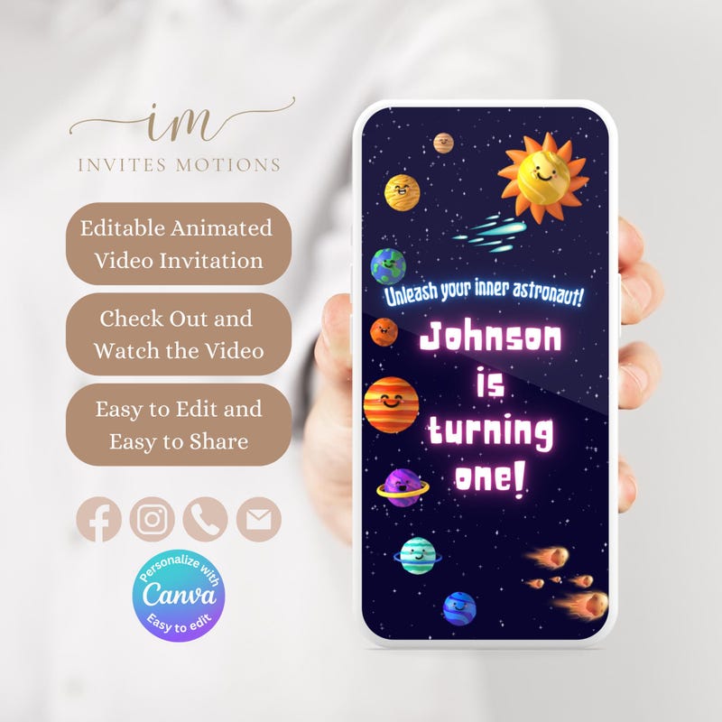 Solar System Invite - Etsy