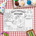 Unicorn Birthday Coloring Placemat Party Games Children Activity ...