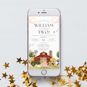 Barn Animals Birthday Invitation for Barnyard Invite Printable Template ...