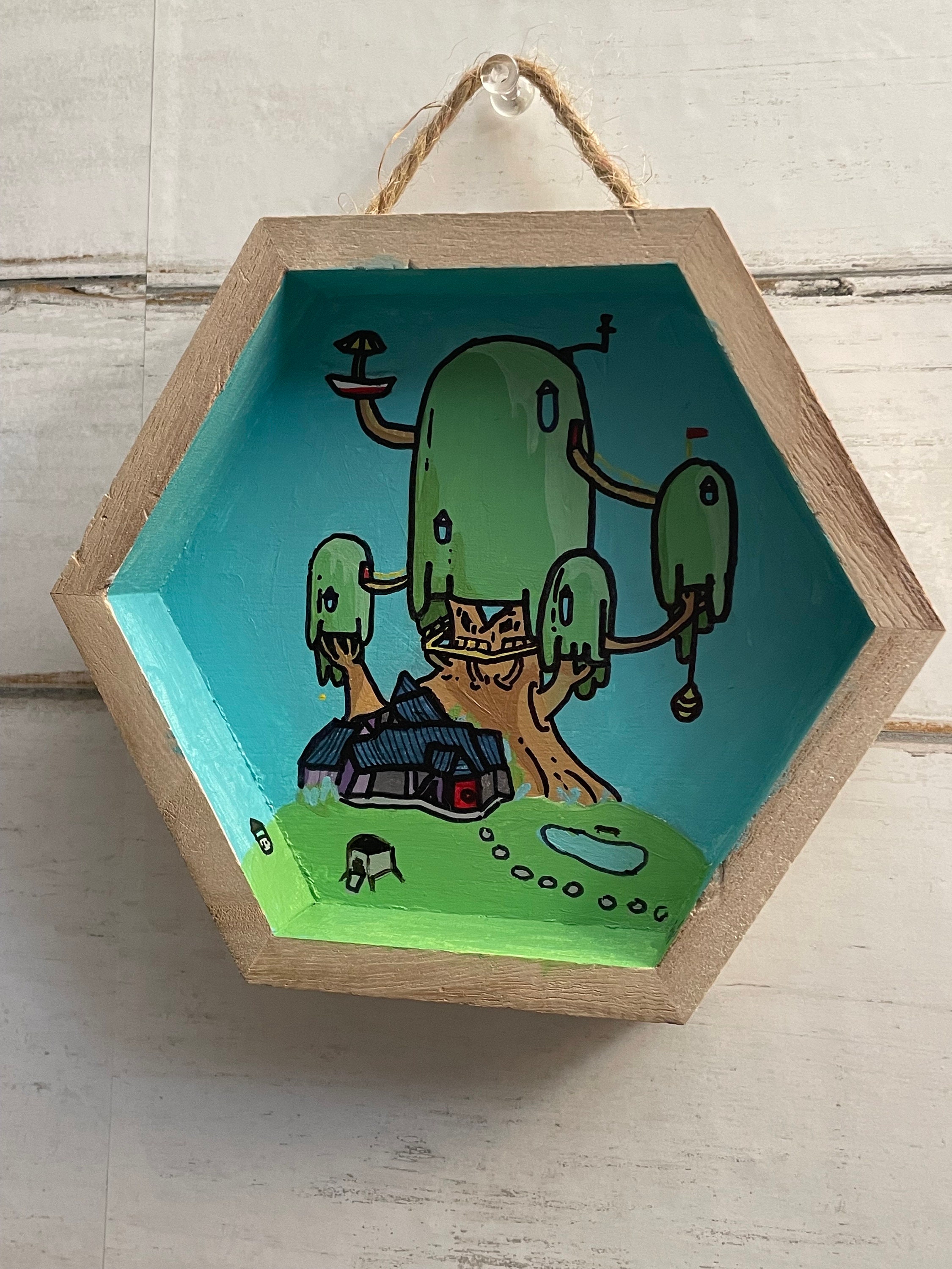 Adventure Time Tree House Painting - Etsy