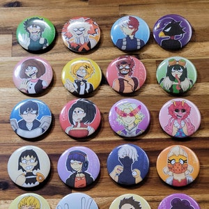 Button Badges (MHA, BNHA, My Hero Academia, Hand Drawn Digital Art ...