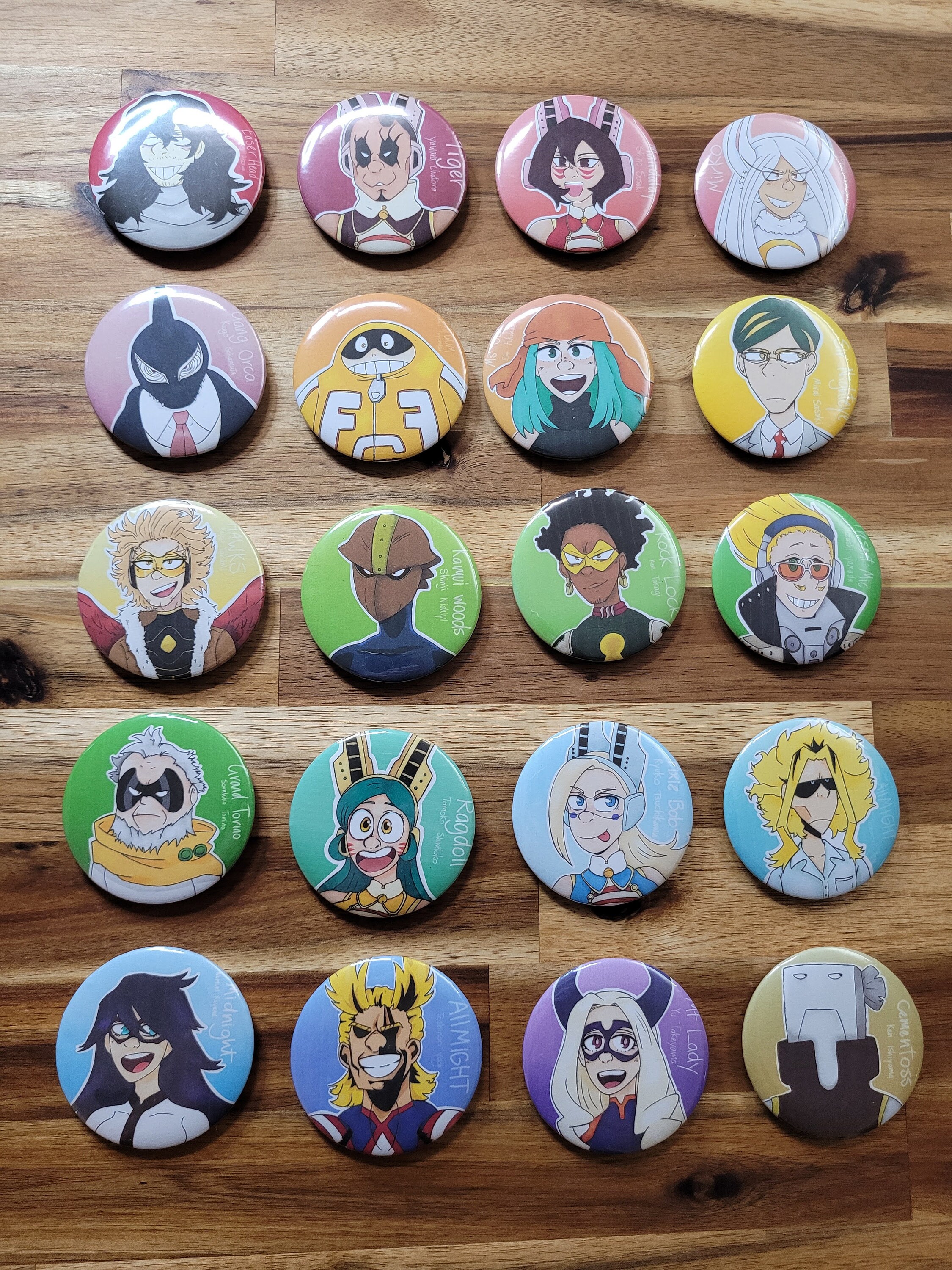 Button Badges (MHA, BNHA, My Hero Academia, Hand Drawn Digital Art ...