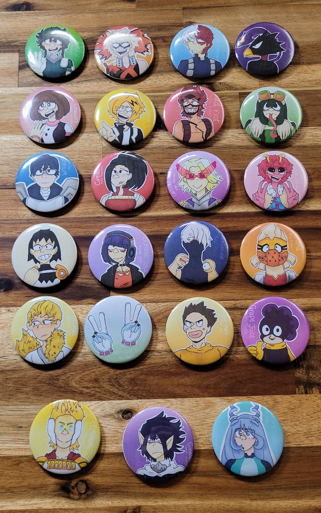 Button Badges (MHA, BNHA, My Hero Academia, Hand Drawn Digital Art ...