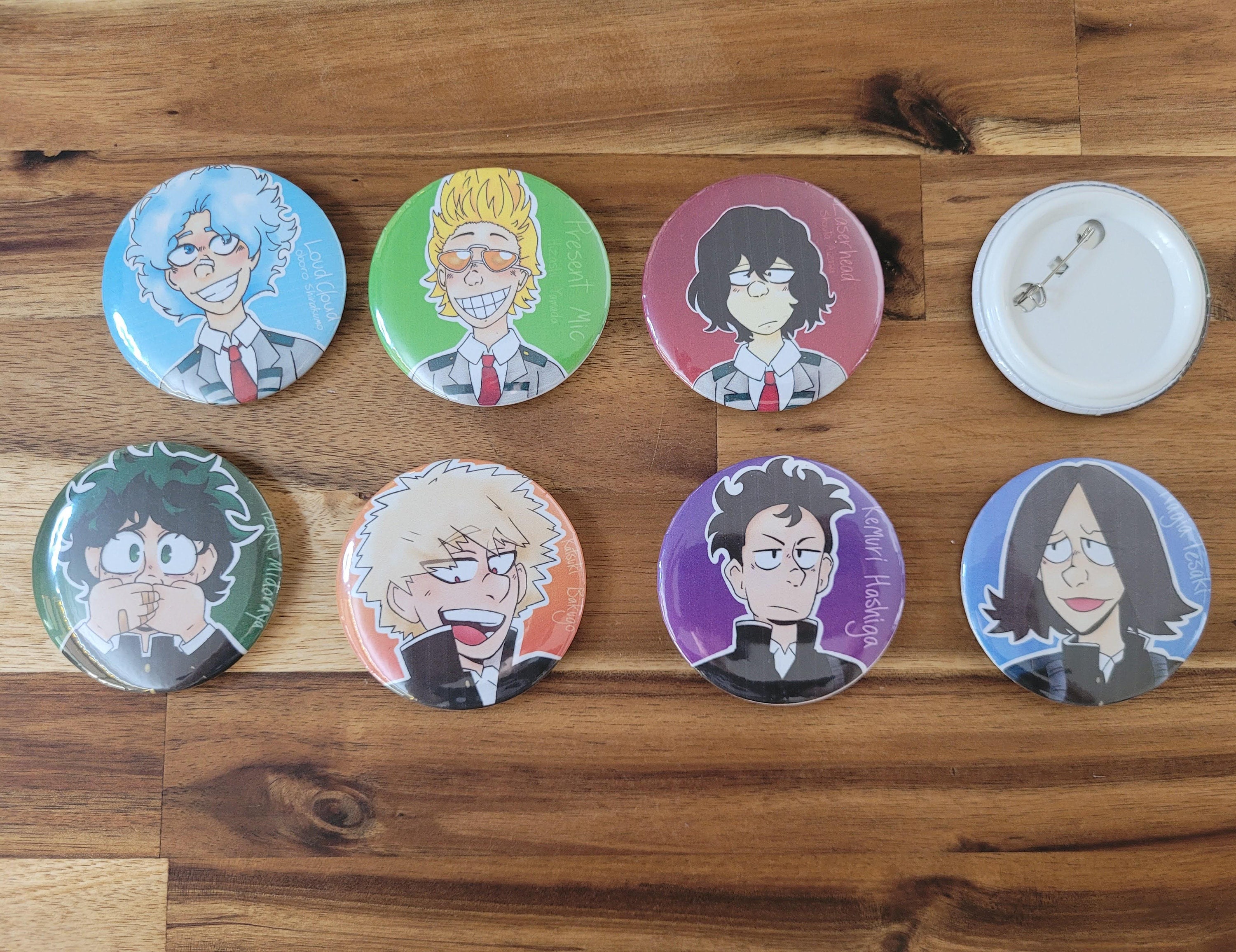 Button Badges (MHA, BNHA, My Hero Academia, Hand Drawn Digital Art ...
