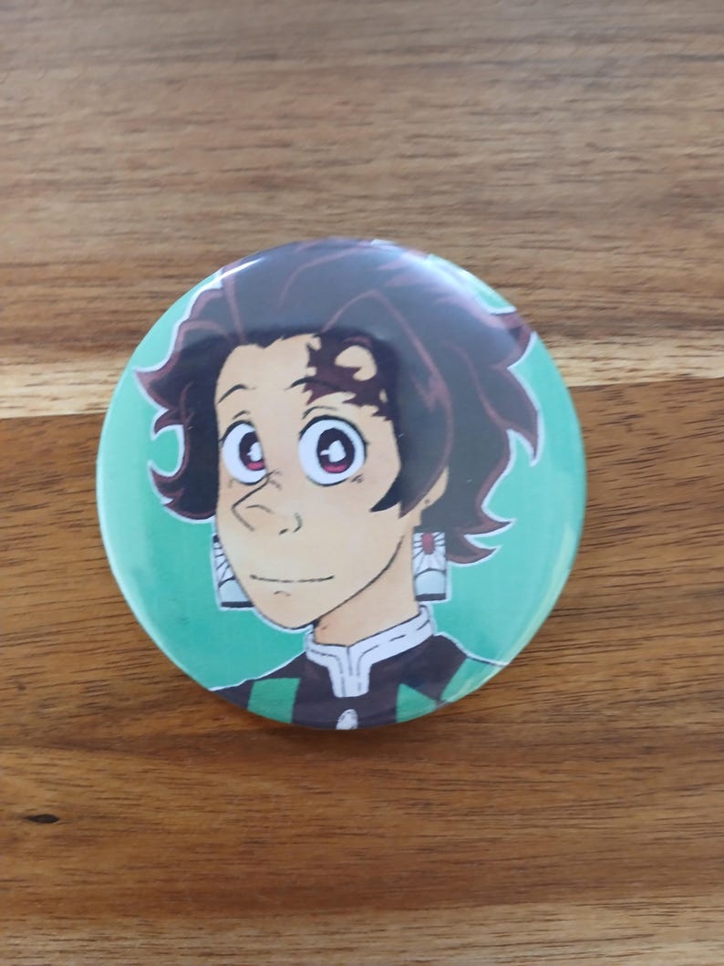 Button Badges (demon Slayer, Hand Drawn Digital Art, Handmade, 58mm, 2. ...