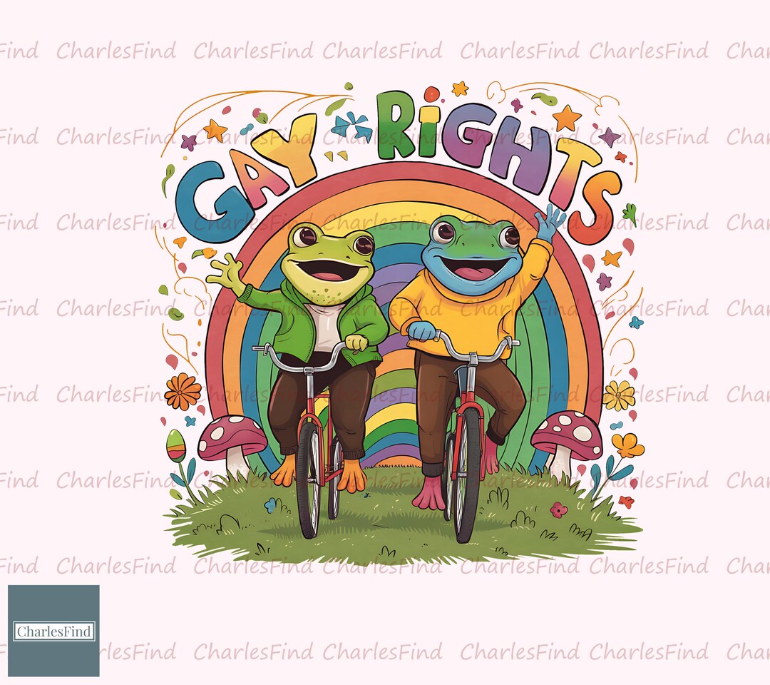 Pride Month Frogs Rainbow LGBT PNG - Etsy