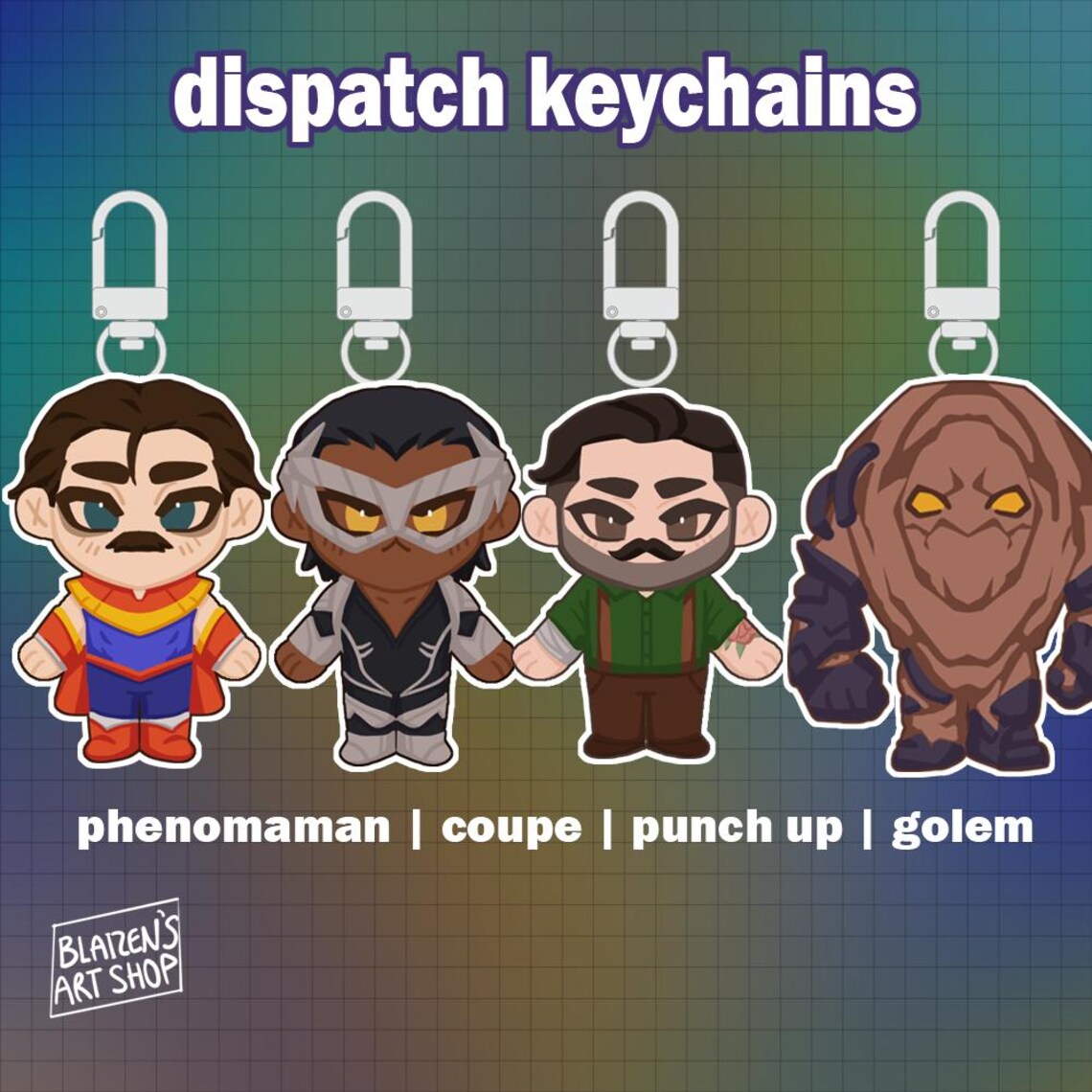 Dispatch Keychains: Robert, Blonde Blazer, Invisigal, Waterboy, Etc! - Etsy