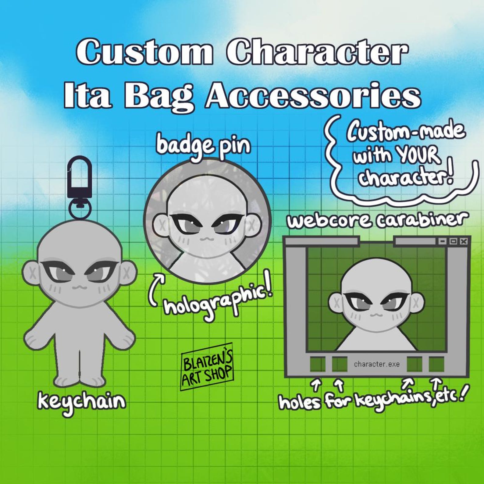 Custom Ita Bag Character Accessories - Etsy
