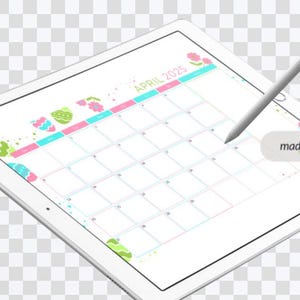 Digital April Calendar Sheet - Etsy