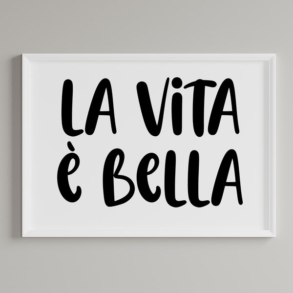 La Vita E Bella - Etsy