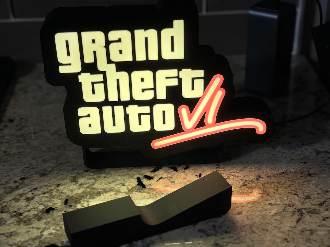 Grand Theft Auto GTA VI LED Light Box - Etsy