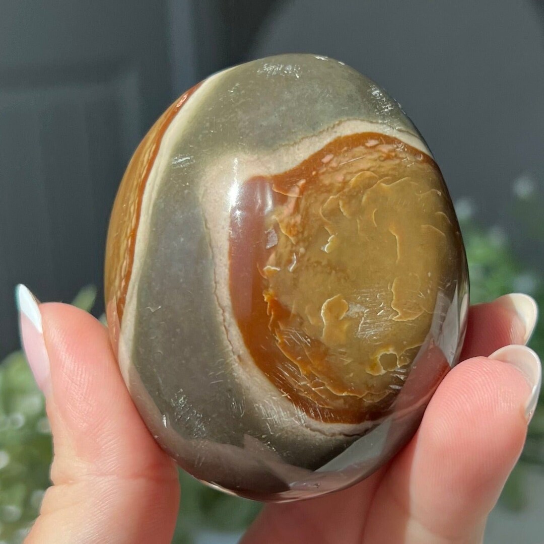 Polychrome Jasper Palm Stone From Madagascar - Etsy