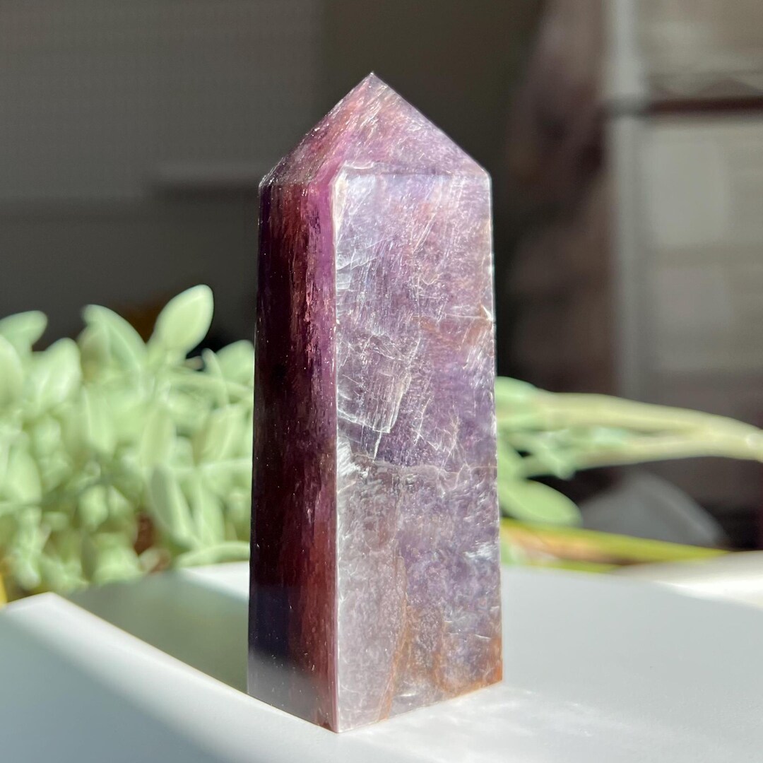 Gem Lepidolite Tower | Point | Obelisk - Etsy