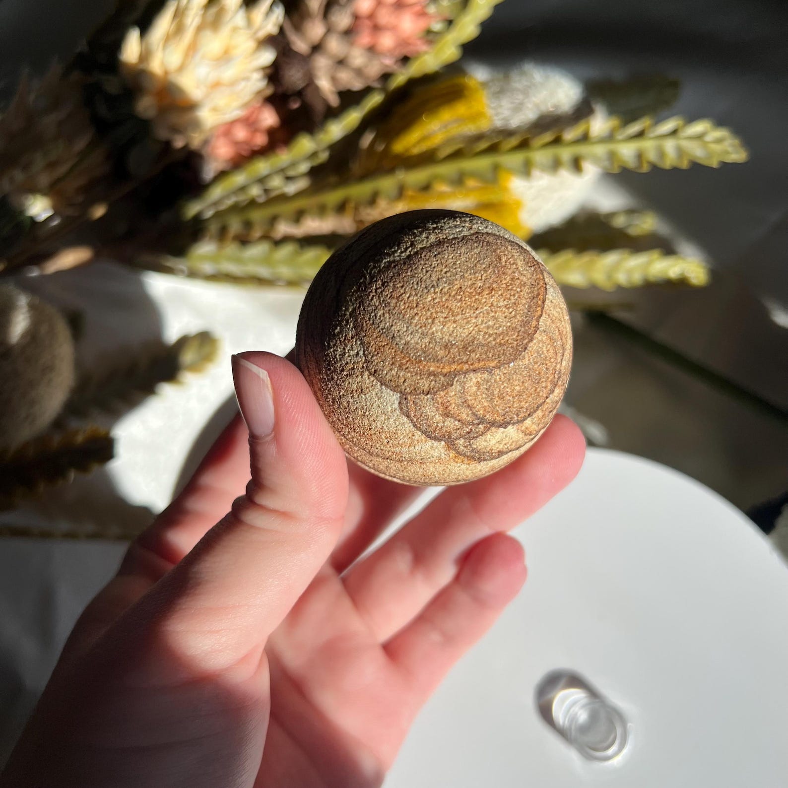 Kanab Goldenstone Sphere 2.03" From Utah and Arizona Border Sandstone ...