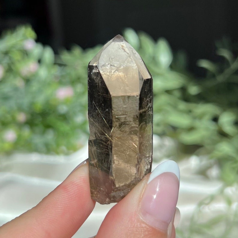 Himalayan Golden Rutile Smoky Quartz From Nepal, Semi Polished - Etsy
