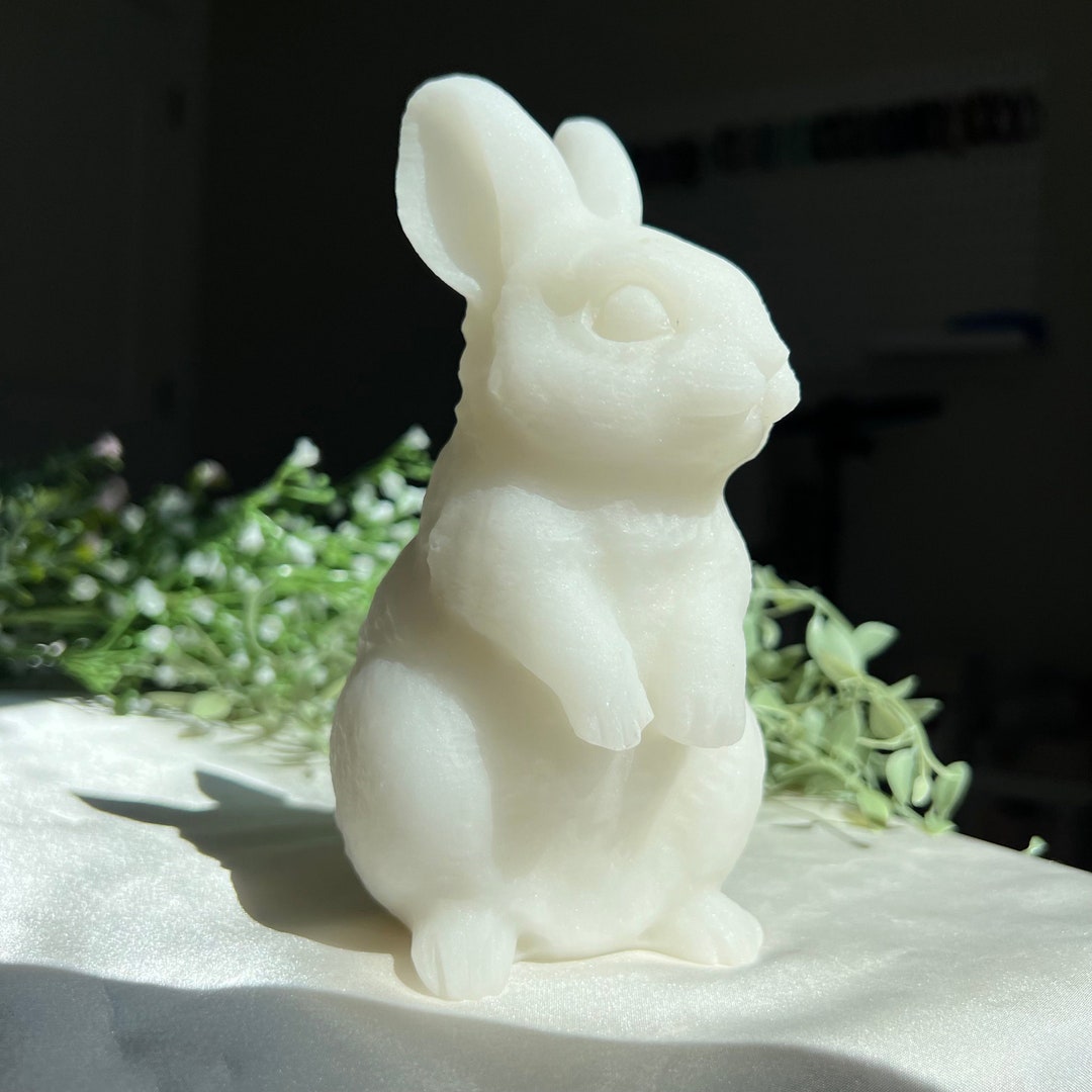 White Jade Bunny Rabbit Carving - Etsy