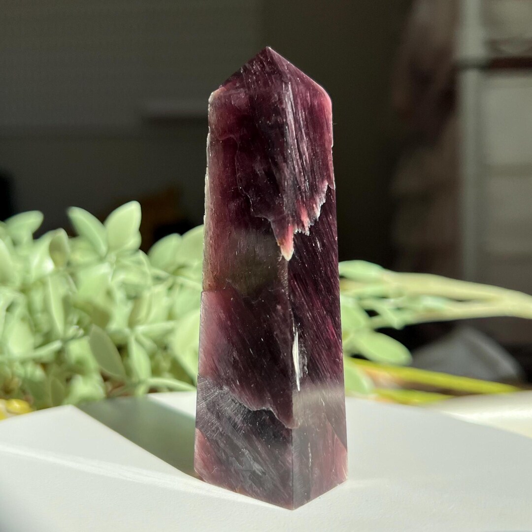 Gem Lepidolite Tower | Point | Obelisk - Etsy