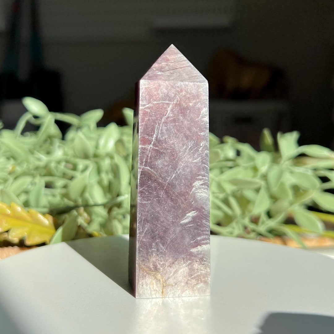 Gem Lepidolite Tower | Point | Obelisk - Etsy