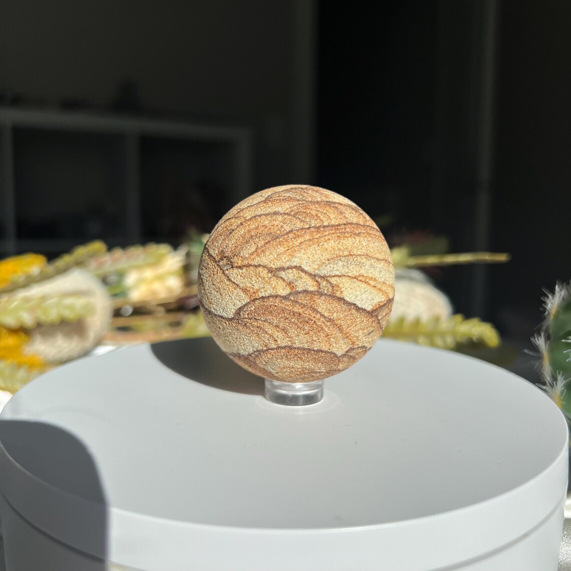 Kanab Goldenstone Sphere 2.03" From Utah and Arizona Border Sandstone ...