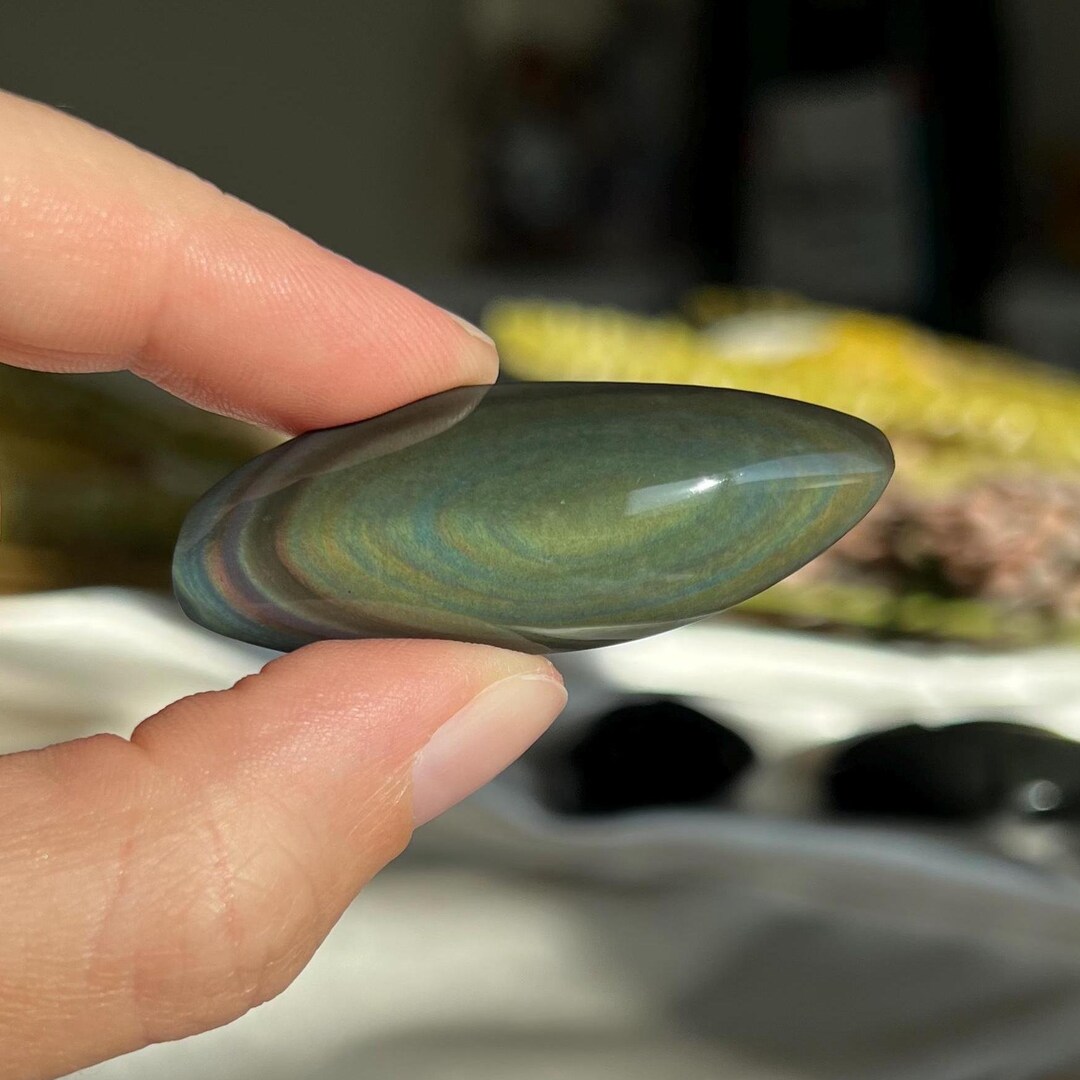 Rainbow Obsidian Freeform Carving From Mexico Hand Carved - Etsy