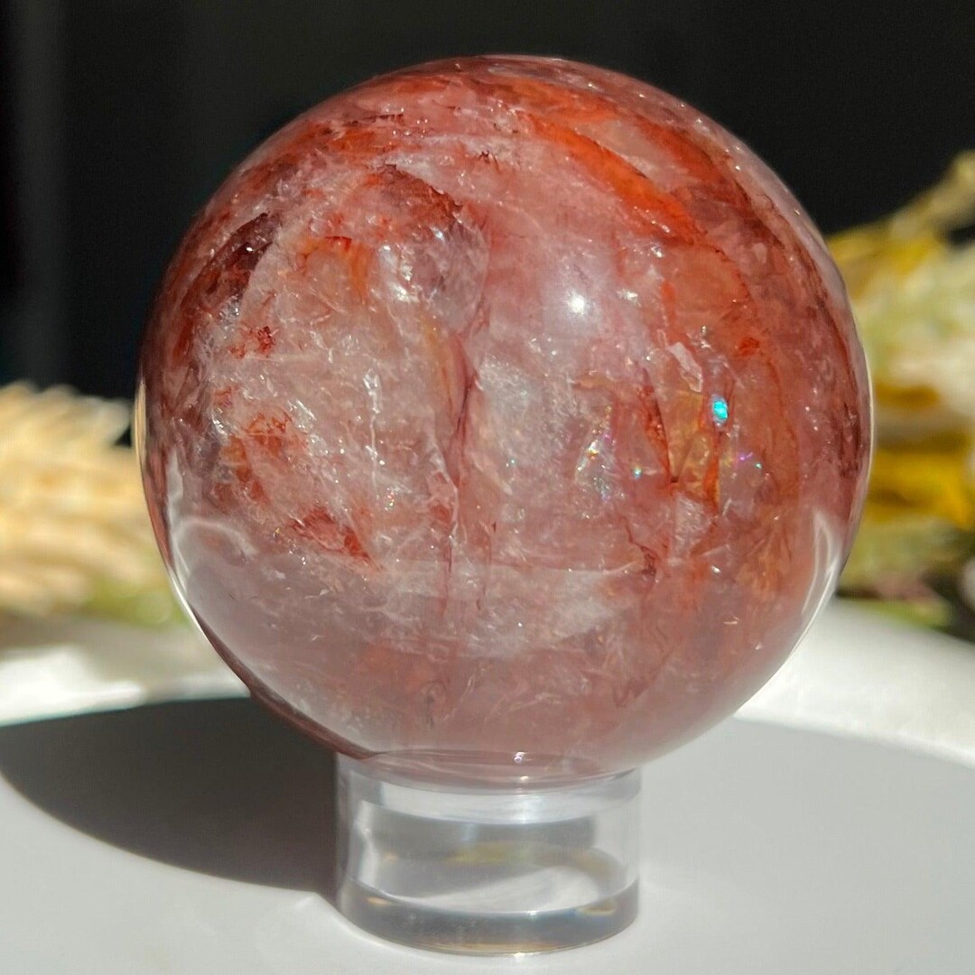 Red Fire Quartz Sphere Diameter Approximately: 2.35" (59 Mm) - Etsy
