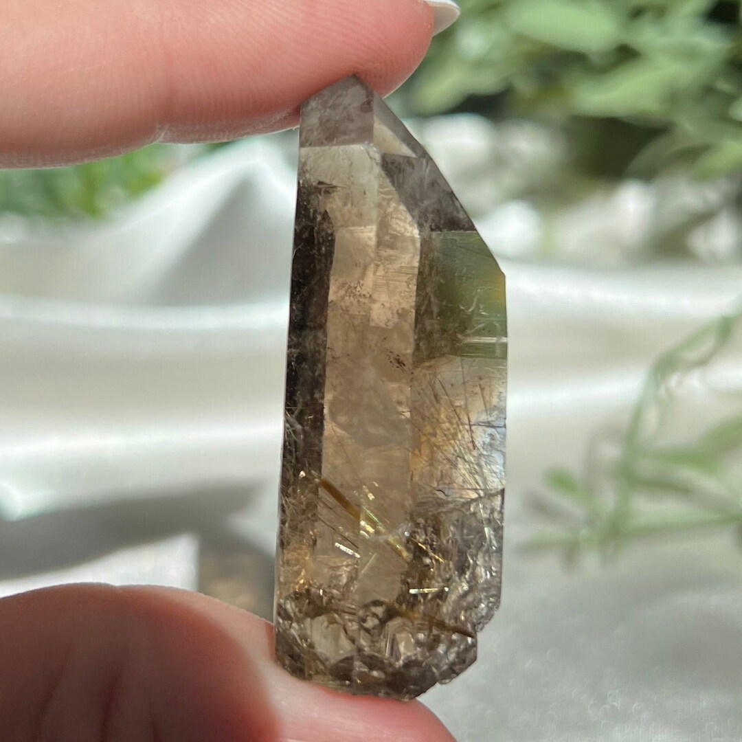 Himalayan Golden Rutile Smoky Quartz From Nepal, Semi Polished - Etsy
