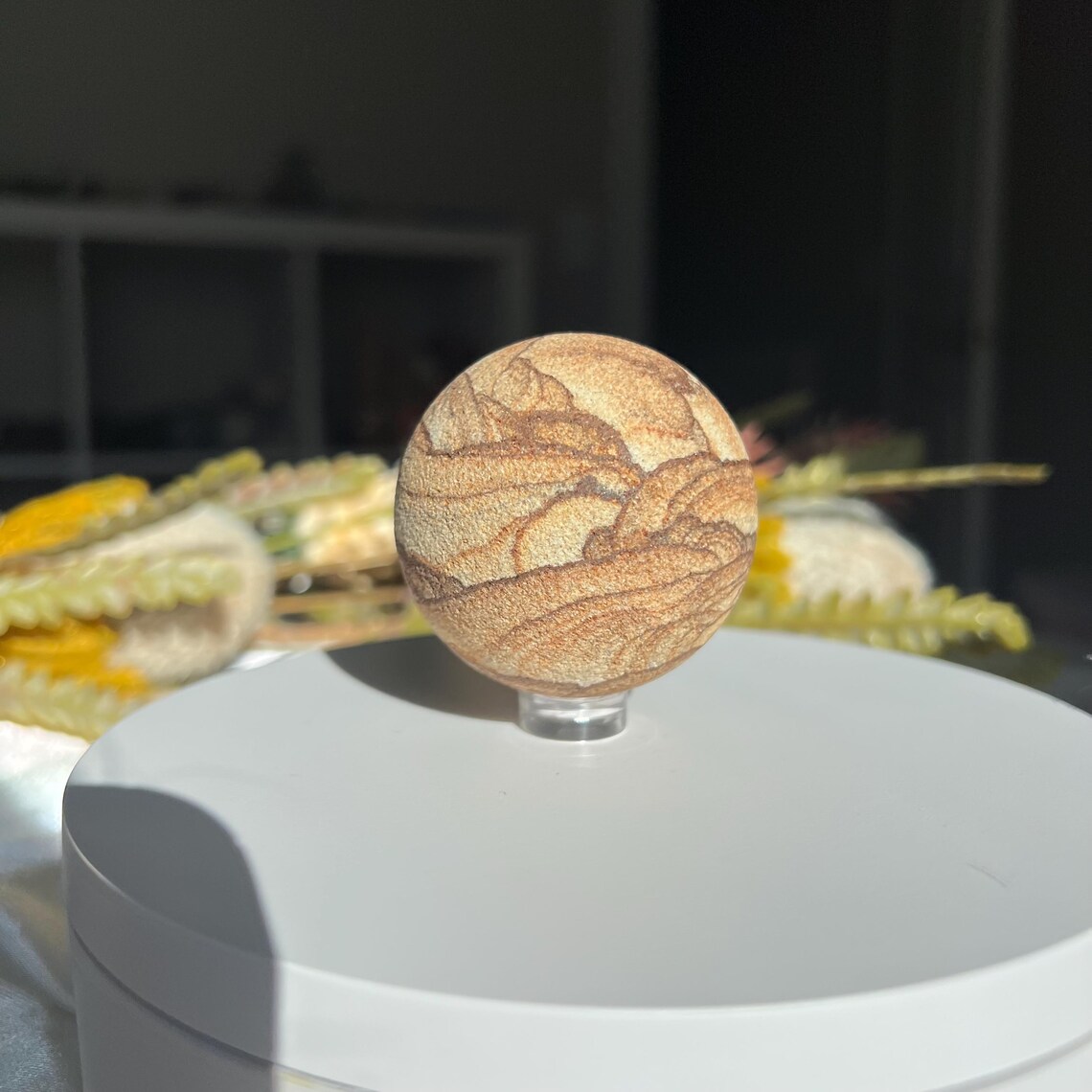 Kanab Goldenstone Sphere 2.03" From Utah and Arizona Border Sandstone ...