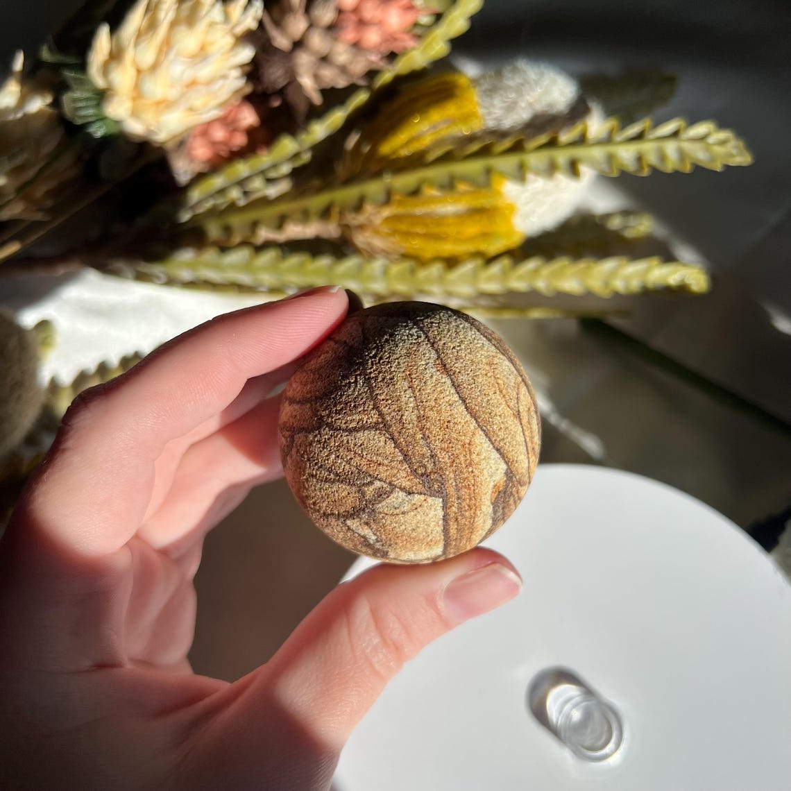 Kanab Goldenstone Sphere 2.03" From Utah and Arizona Border Sandstone ...
