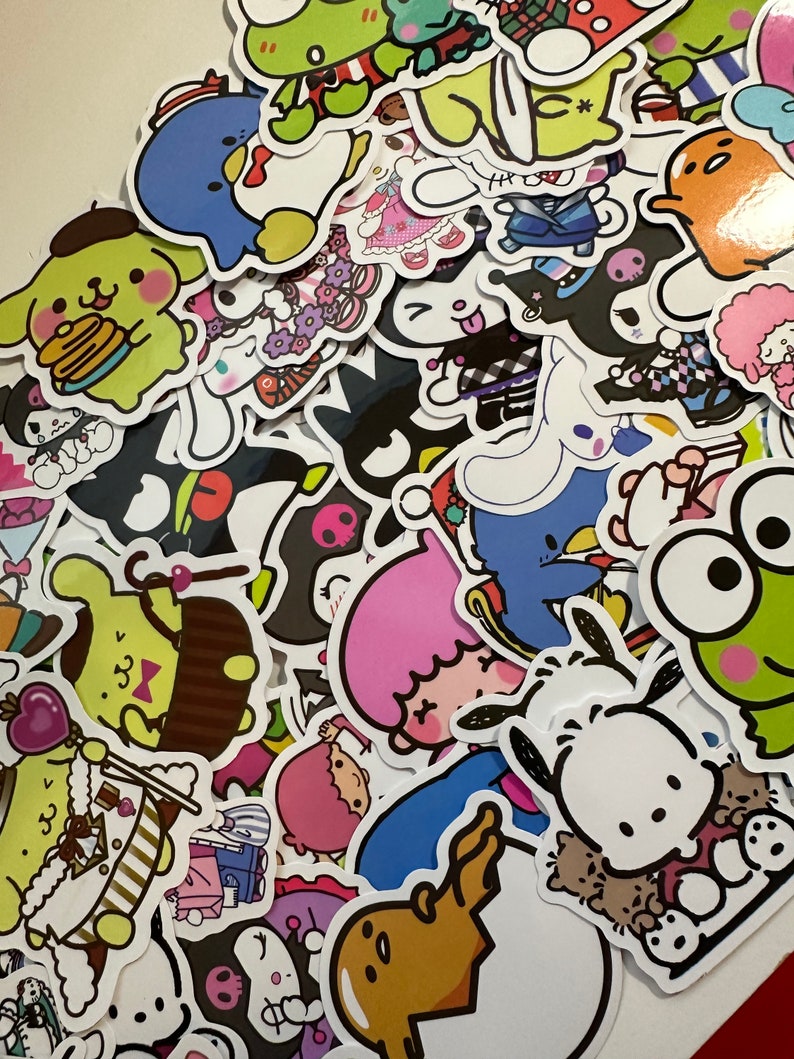 50 PCS Cute Sanrio Decoration Stickers, Mixed Sanrio Tickers W/ Melody ...