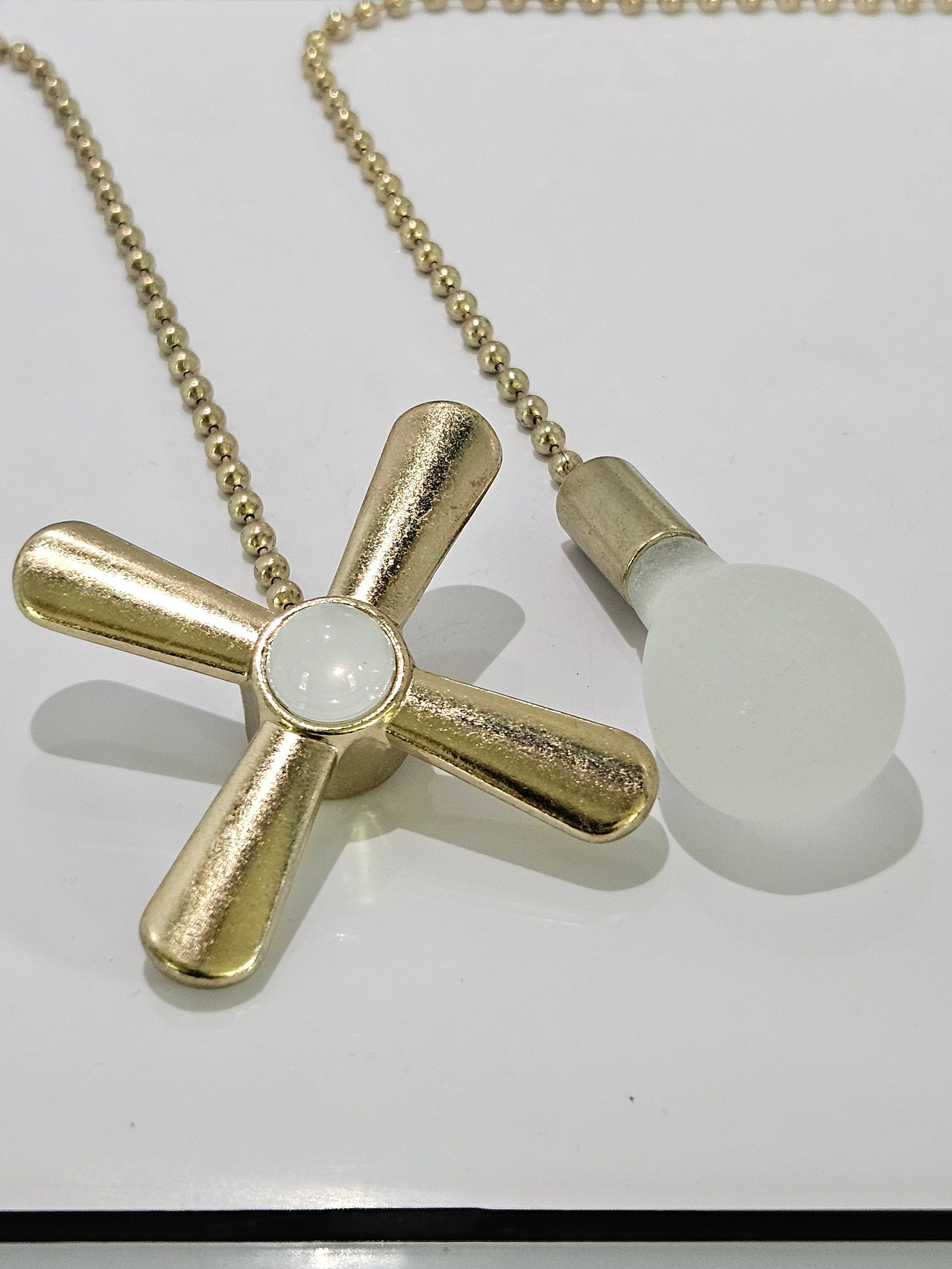 Ceiling Fan Pull Chain Gold Polish Decor Decorative Extension Fan ...