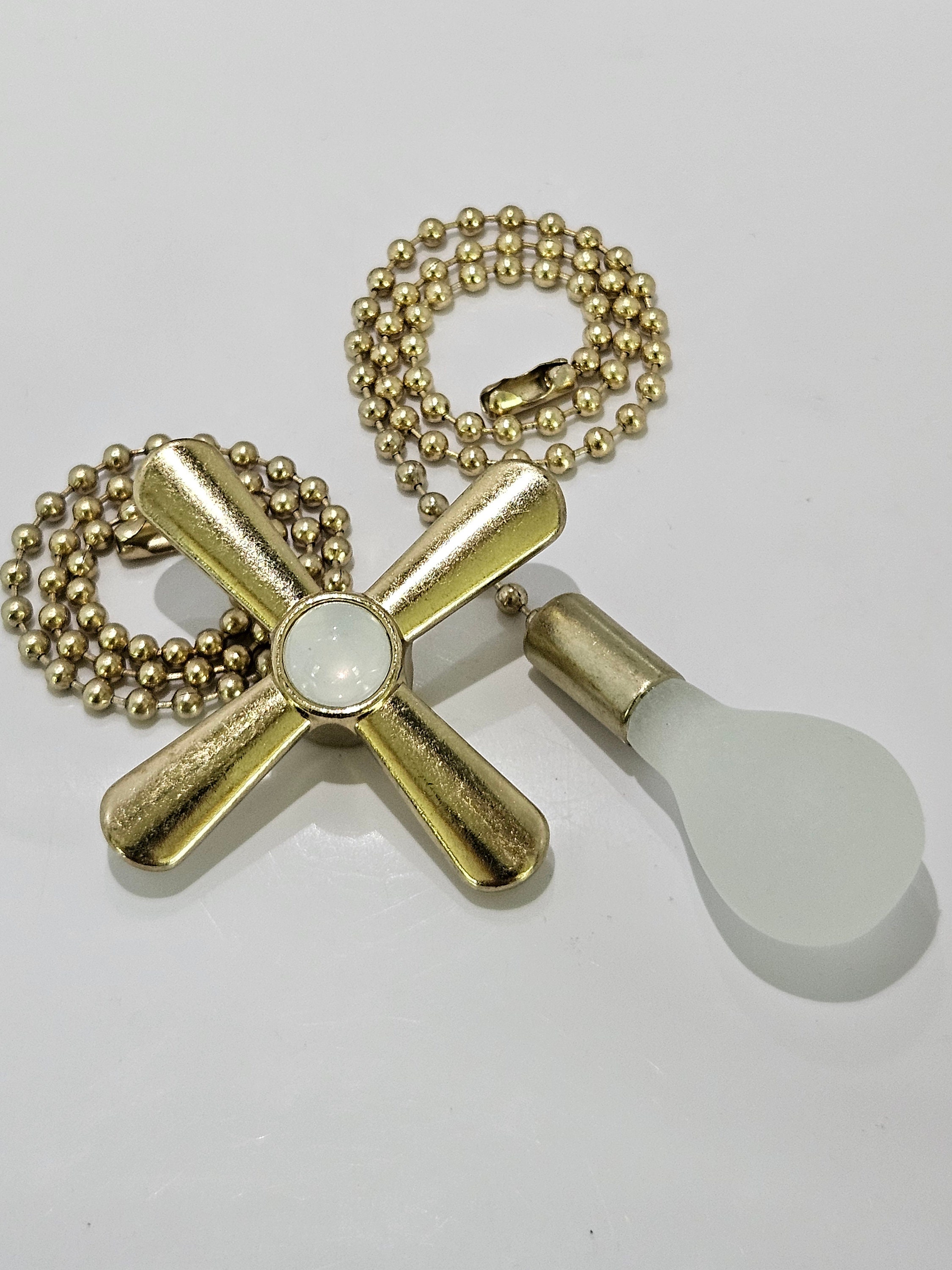 Ceiling Fan Pull Chain Gold Polish Decor Decorative Extension Fan ...