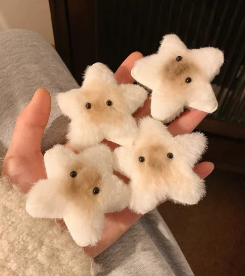 Five-pointed Star Plush Clip/cute Plush Clip/warm Embellishment, a Must ...