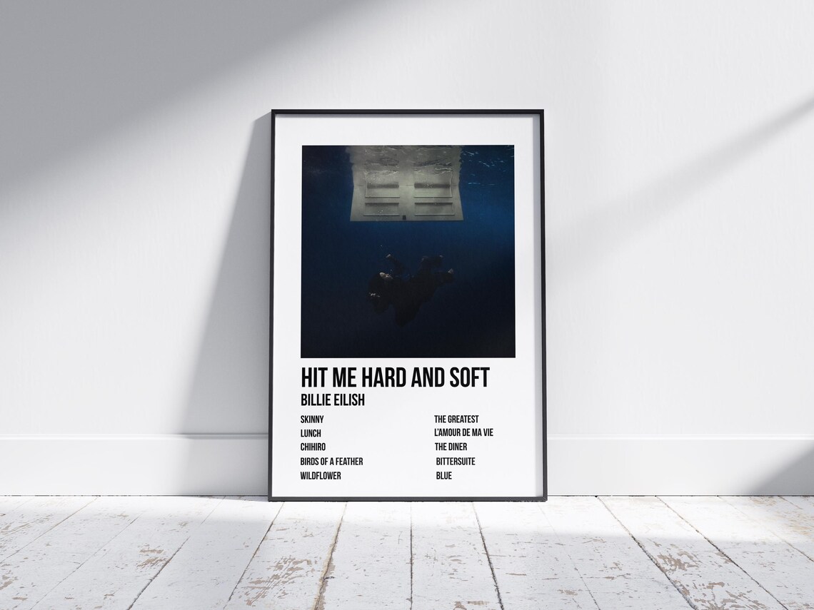 Billie Eilish Hit Me Hard and Soft Print Music Poster Wall Art A5 A4 A3 ...