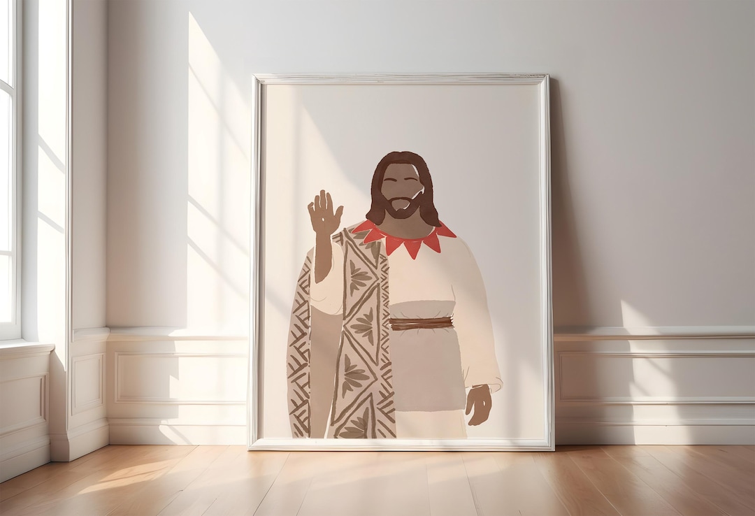 Jesus Christ Tongan Art Print: Pacific Island Decor (digital Download ...