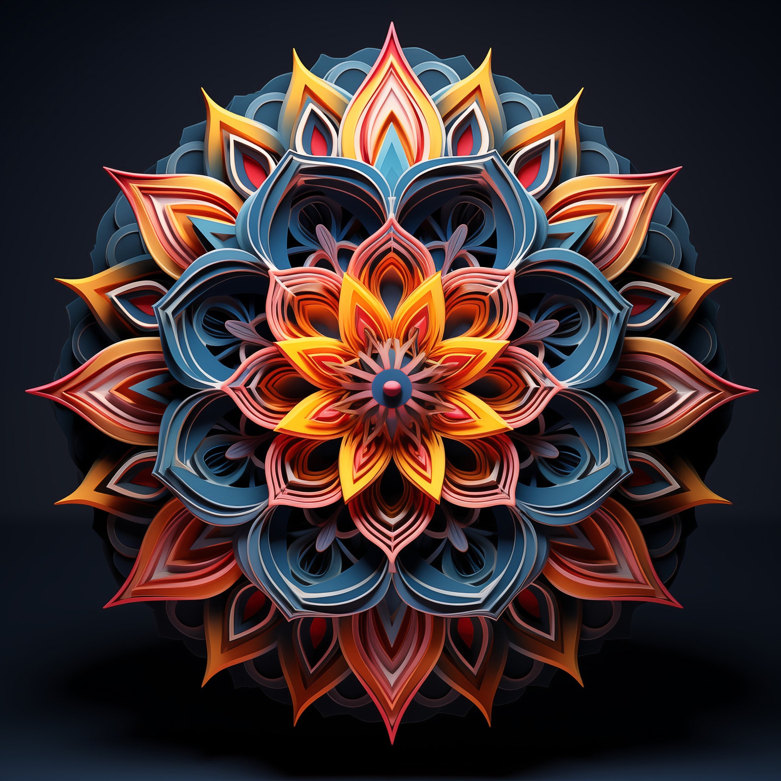 Serenity in 3D: Unique Mandala Digital Designs (2/2) - High-quality ...