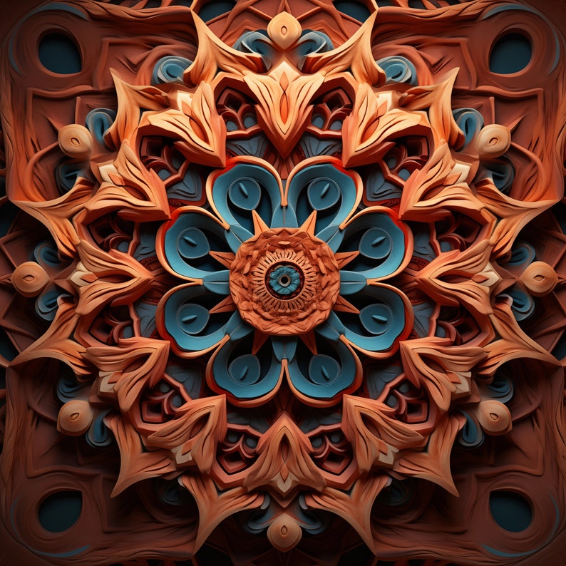 Unique Digital Mandalas Top-down (1/2) - High-quality Jpgs Digital ...