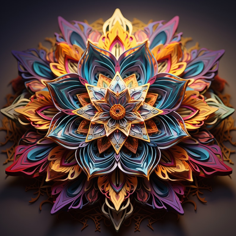 Serenity in 3D: Unique Mandala Portrait Designs - High-quality Jpgs ...