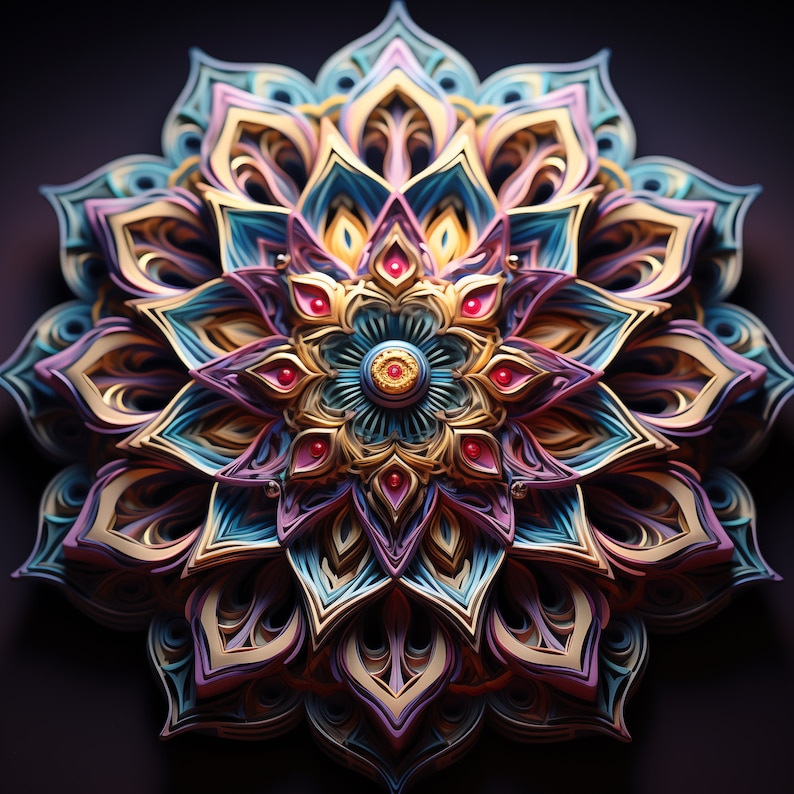 Serenity in 3D: Unique Mandala Portrait Designs - High-quality Jpgs ...