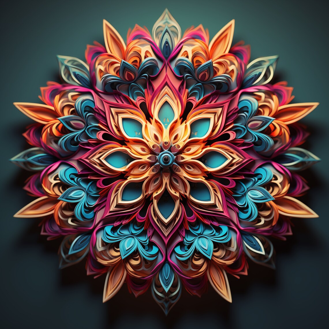 Serenity in 3D: Unique Mandala Digital Designs (2/2) - High-quality ...