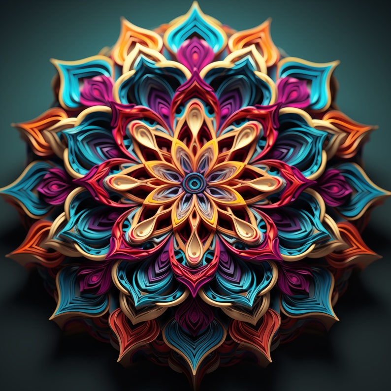 Serenity in 3D: Unique Mandala Portrait Designs - High-quality Jpgs ...