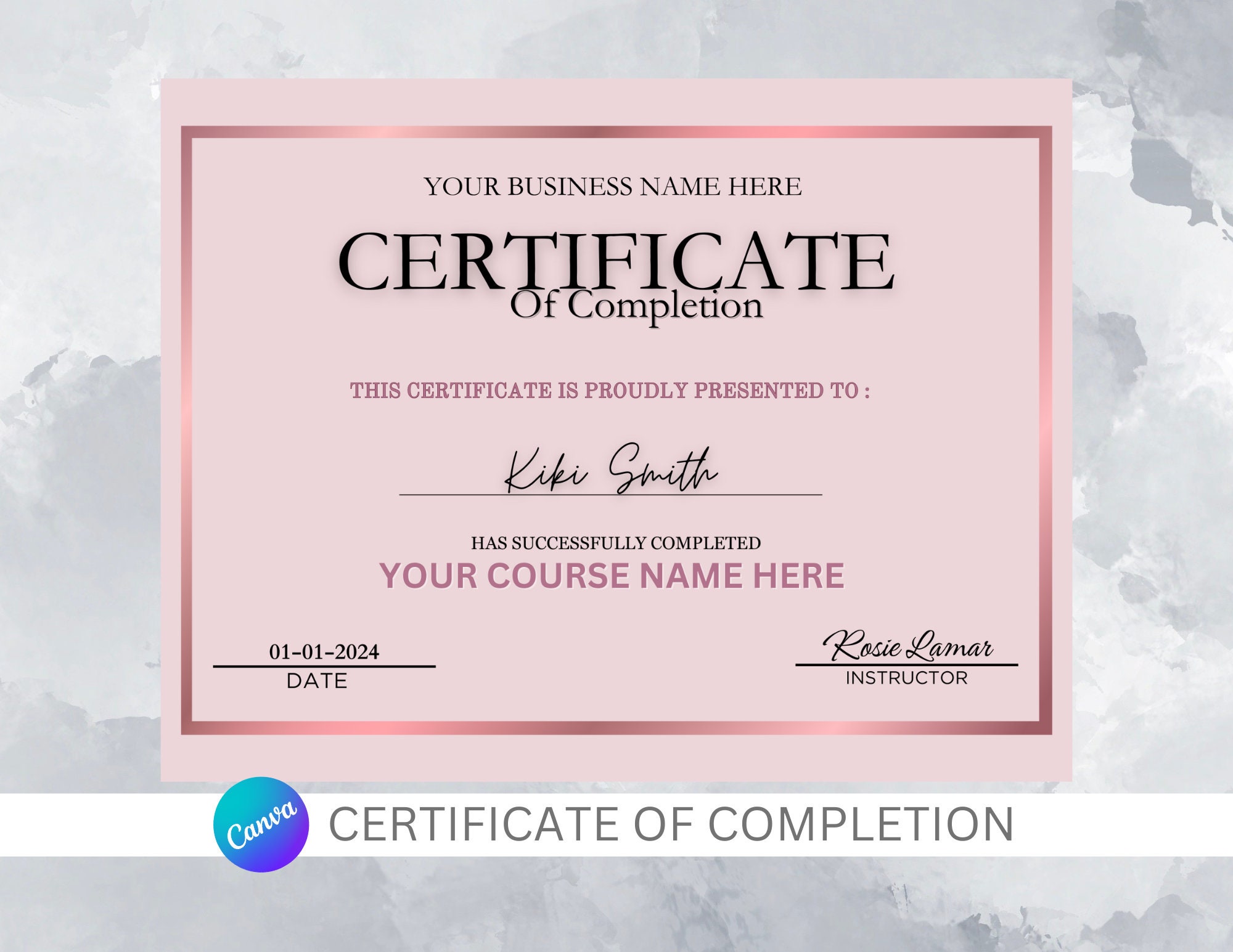 Editable Lash Certificate of Completion Template, Printable Lash ...