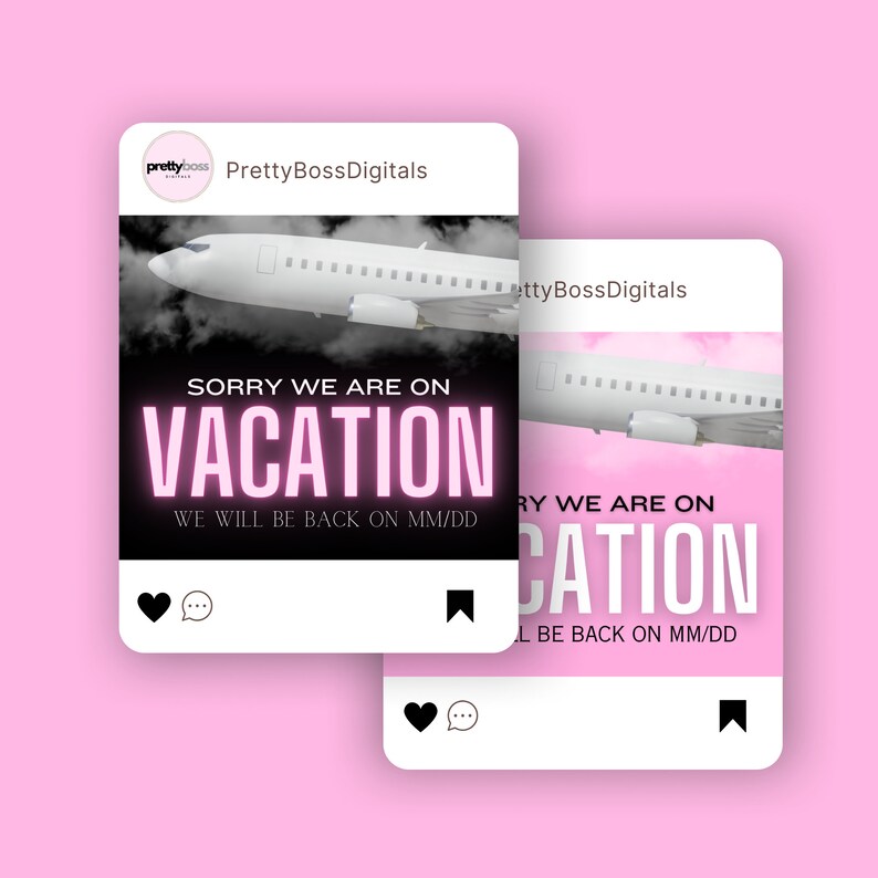 Editable We Are on Vacation Flyer, Canva Editable Flyer, We Are Closed ...