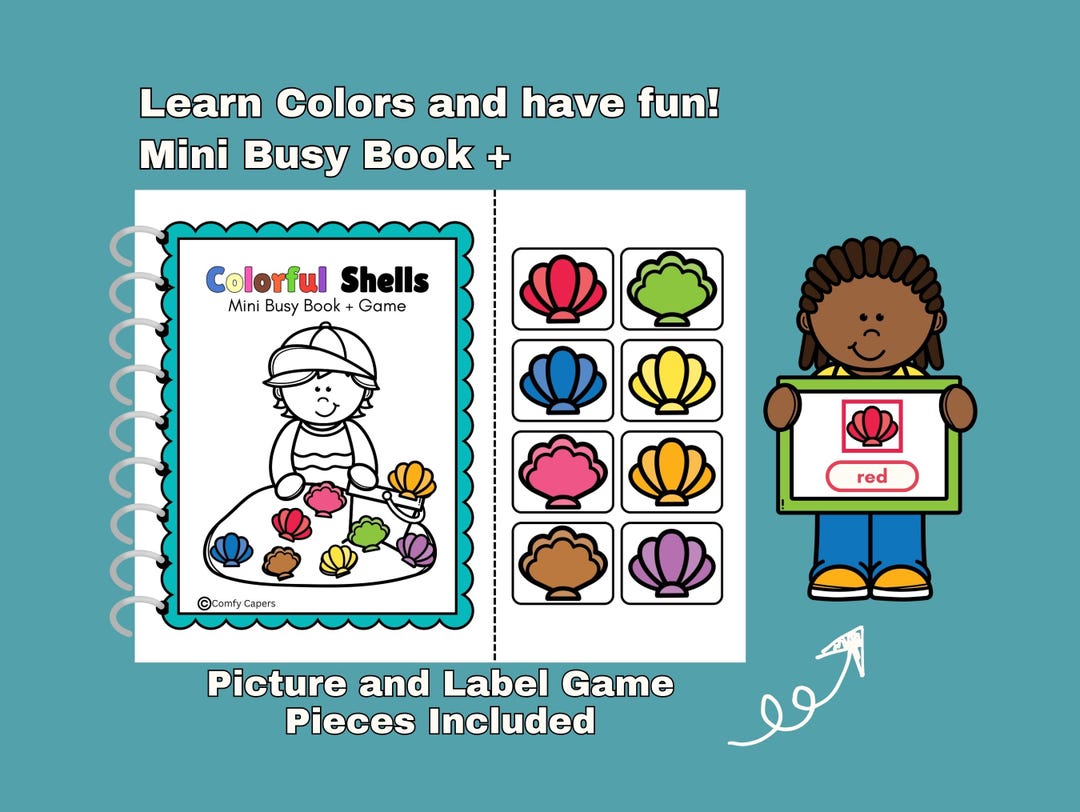 Toddler Busy Book, Color Match Quiet Book, Preschool Curriculum, Color ...