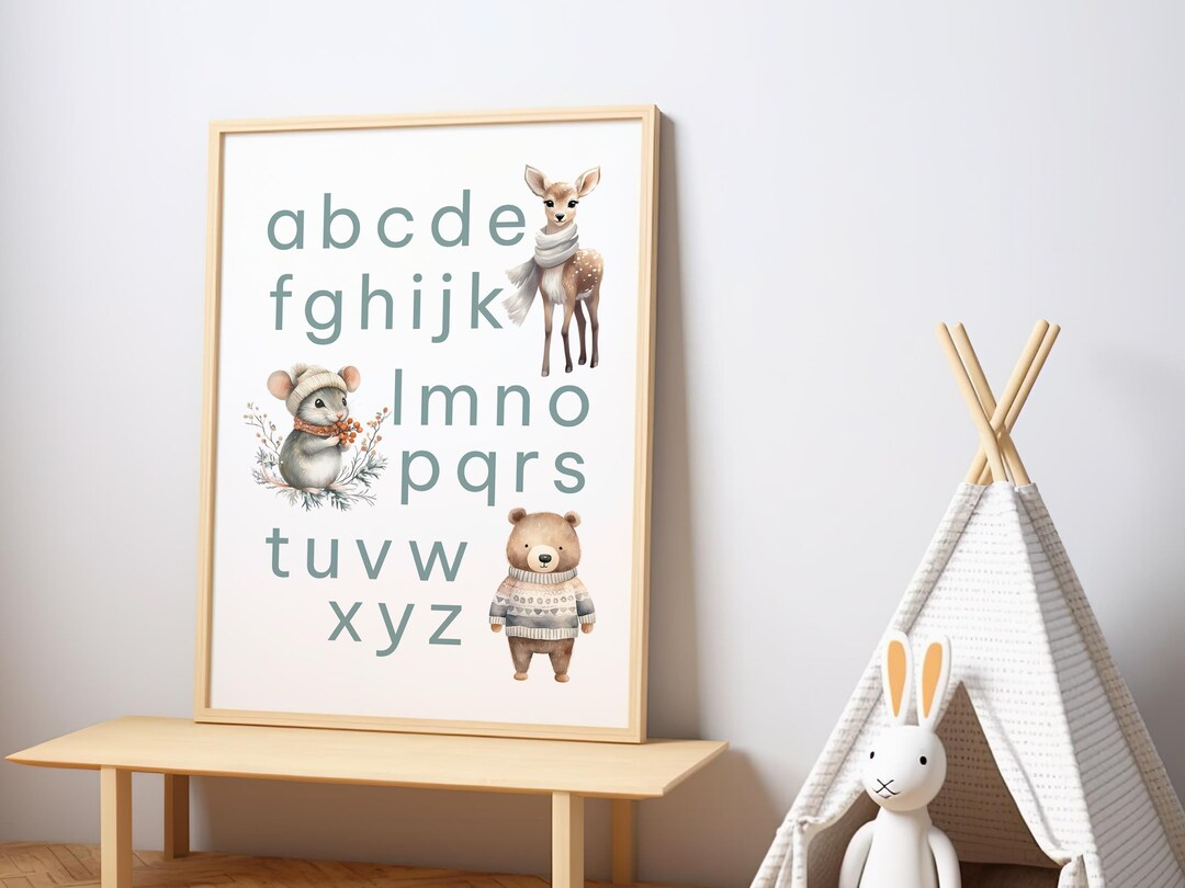 Woodland Winter Alphabet Poster, Educational Posters, Forest Nursery ...